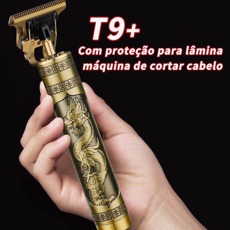 T9+ máquina de cortar cabelo barbeador Depilador Navalha aparador de ...