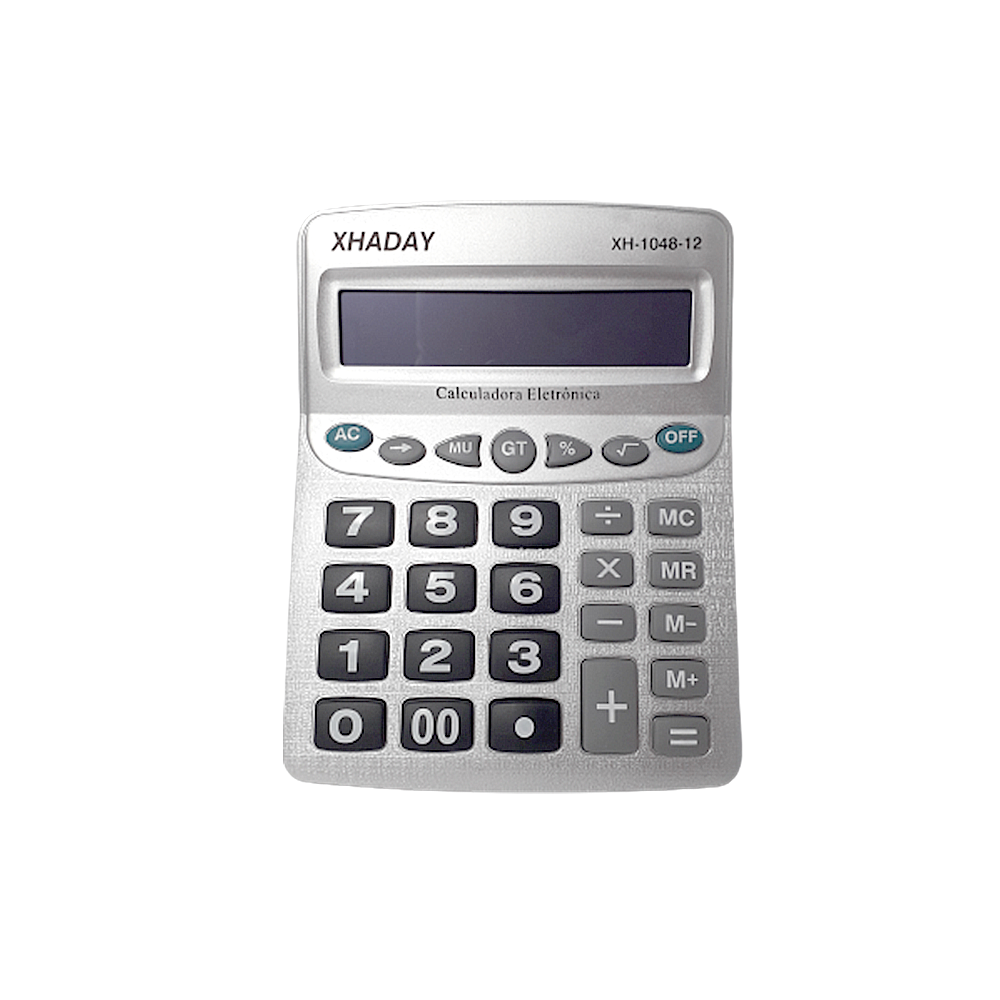 Calculadora Xhaday 12 Dígitos Números Grandes XH-1048-12 | Shopee Brasil