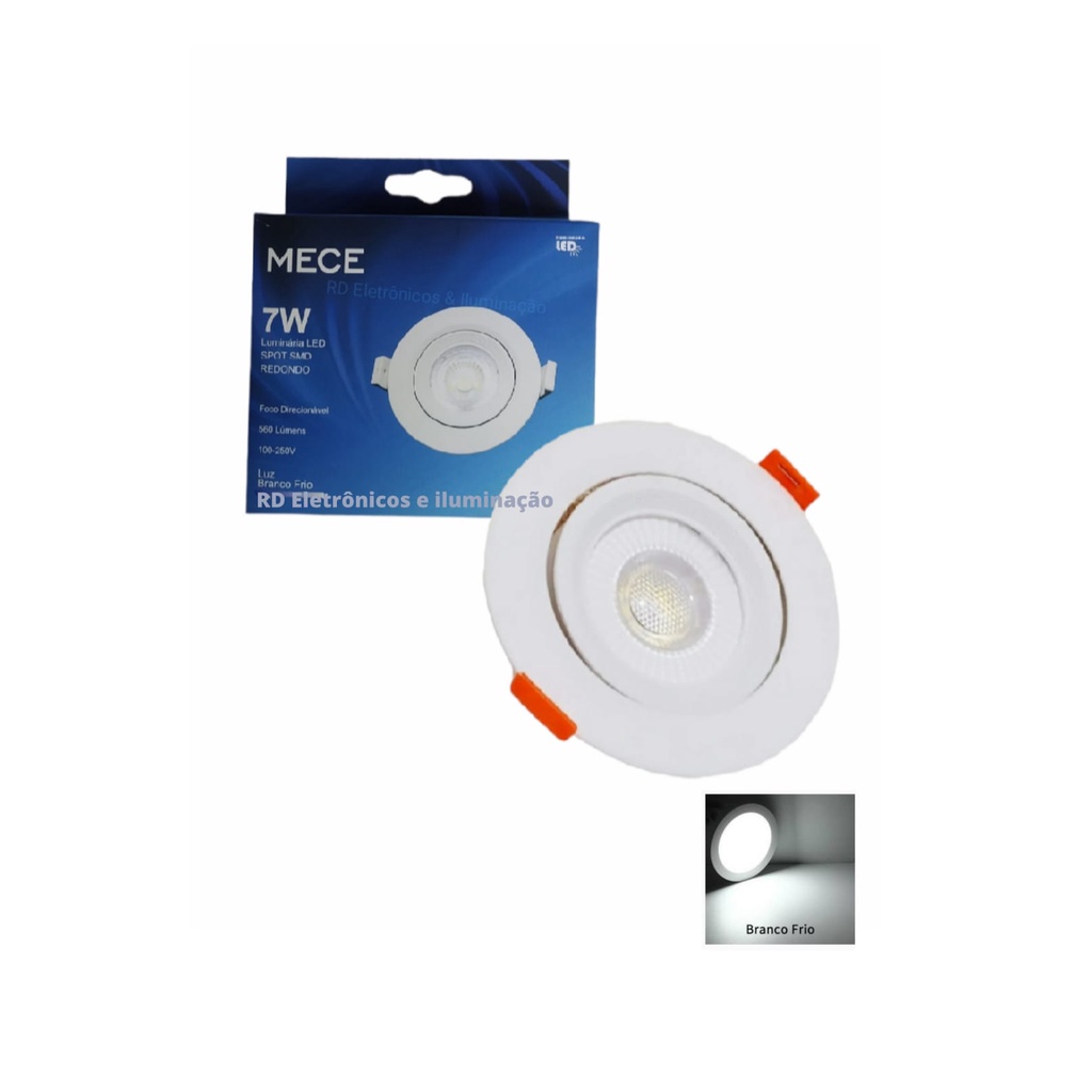 Spot Led 7w Dicroica Direcionavel Redondo Luz Forte | Shopee Brasil