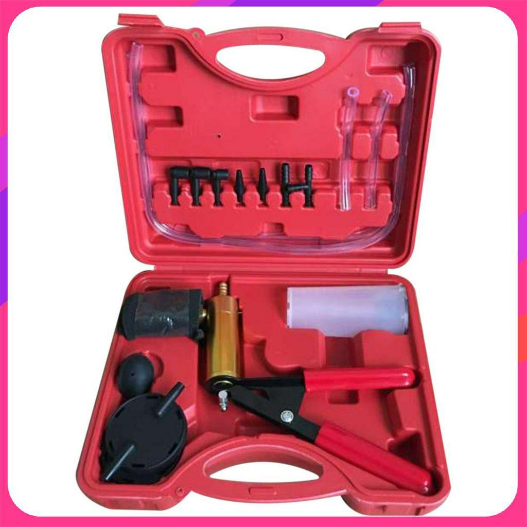 Hand Held Vacuum Pump Tester Set And Brake Bleeder Kit Car Motorbike ...