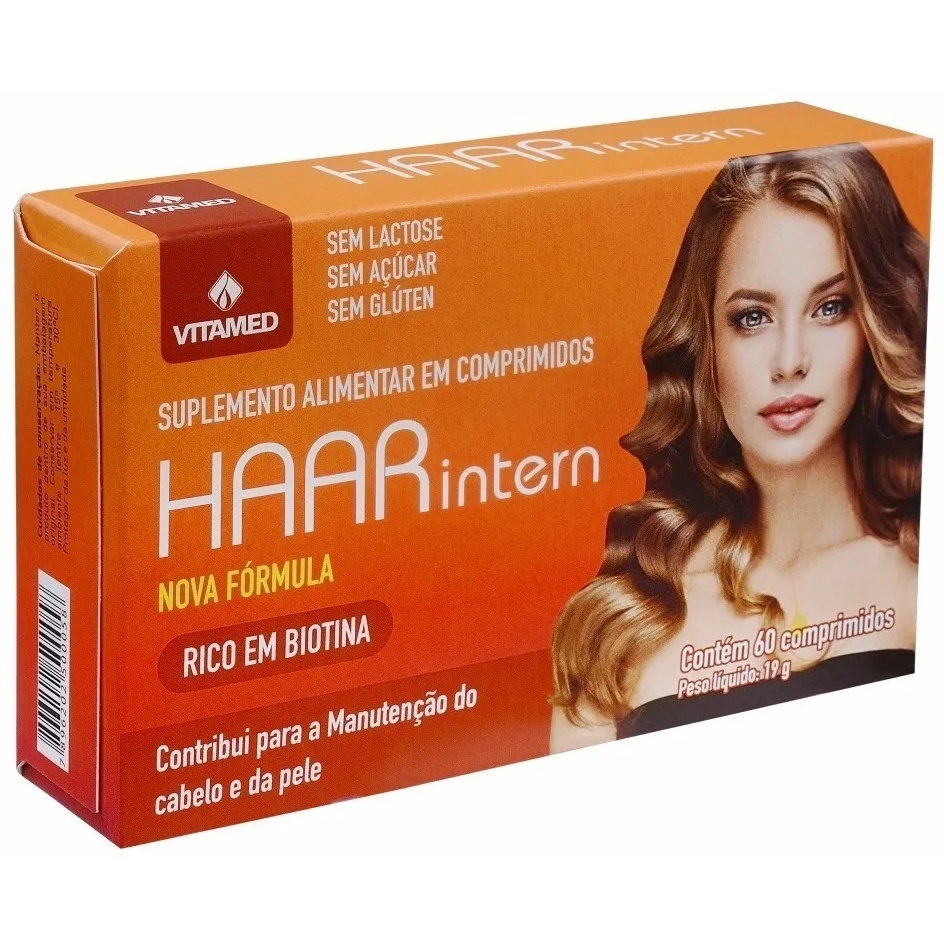 Haar Intern Para Tratamento Capilar C/60 Comprimidos Vitamed | Shopee ...