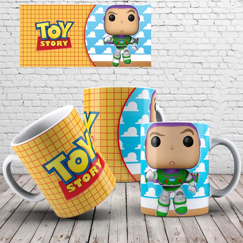 Caneca Porcelana Toy Story Buzz Shopee Brasil 2939