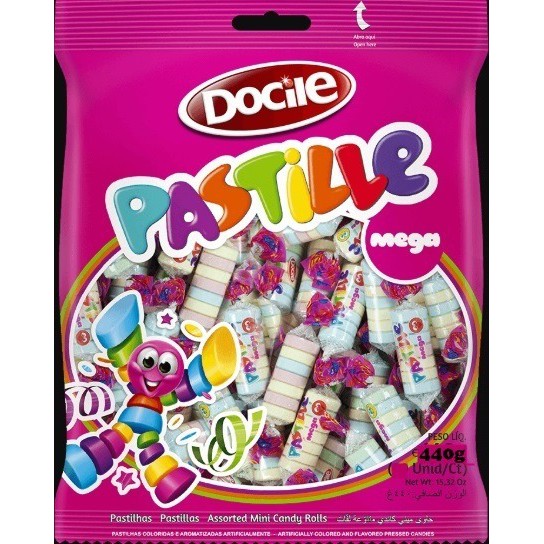 Pastilha Bala Pastille Sortida Mega 440gr C/50un - Docile | Shopee Brasil