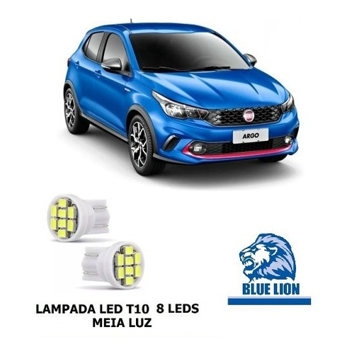 Kit Lampada Led Fiat Argo Led T10 Super Branca | Shopee Brasil
