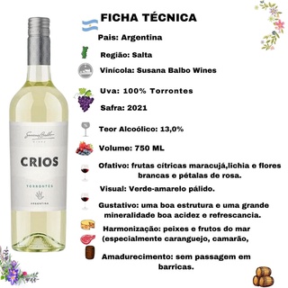 Vinho Susana Balbo Crios Torrontes 2021 750 ML | Shopee Brasil