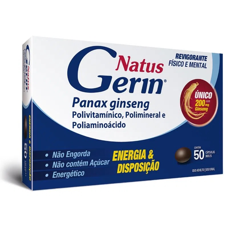 Natus Gerin 50 Cápsulas Gelatinosas - Panax Ginseng Legrand | Shopee Brasil