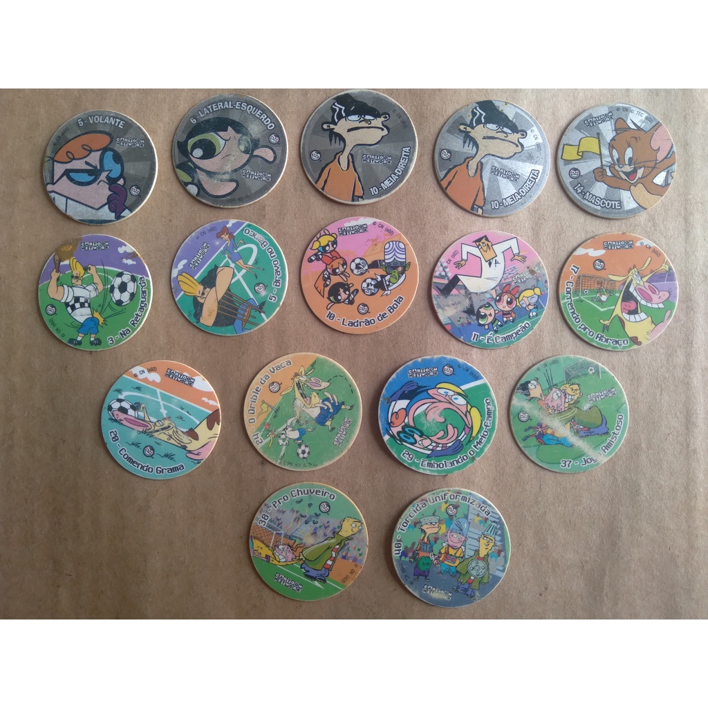 Lote com 16 Tazo do Cartoon Network Tazos da Elma Chips | Shopee Brasil