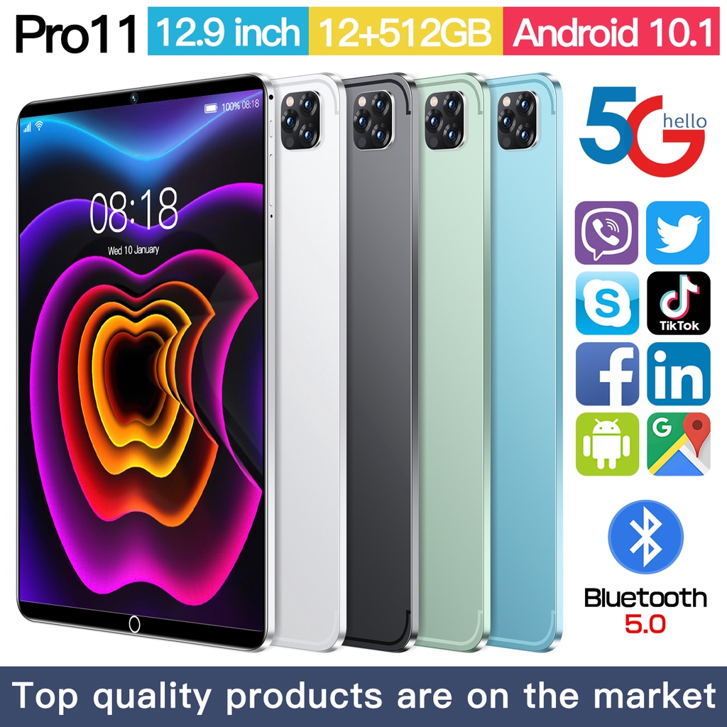 Tablet Versão Global Pro11 PC 12,9 Polegadas 4G Chamada Telefônica ...