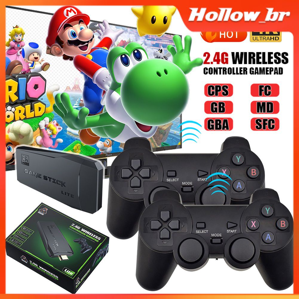 M8 Video Game Console consola de jogosr 2.4G Dual Controle Vara 4K 3000 ...