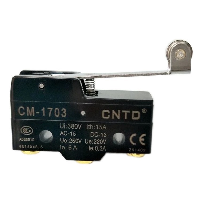 Chave Micro Switch Cntd Cm-1703 Com Haste Longa E Roldana | Shopee Brasil