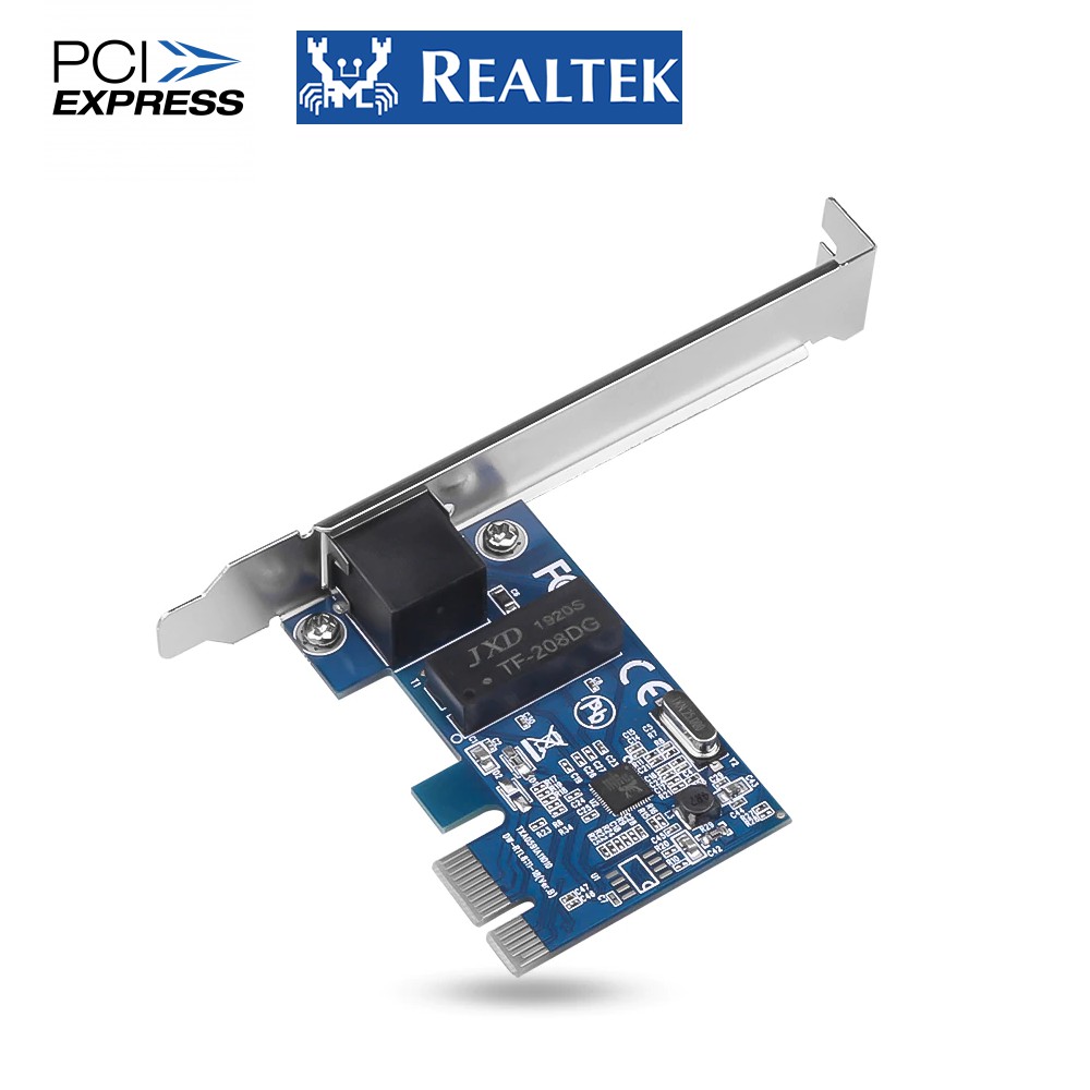 Placa de rede pci-e ethernet 10/100/1000 mbps gigabit lan realtek rede cabeada rj45 internet pci ...