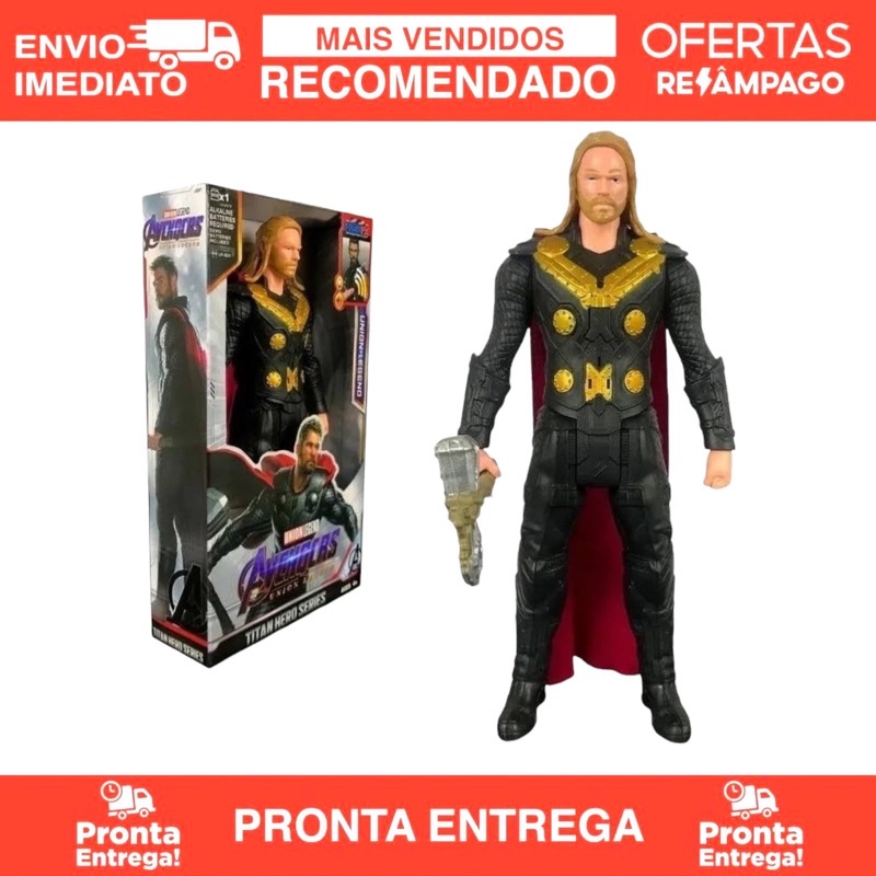 Boneco Thor 30 Cm Novo Articulado Marvel Heroes Vingadores | Shopee Brasil