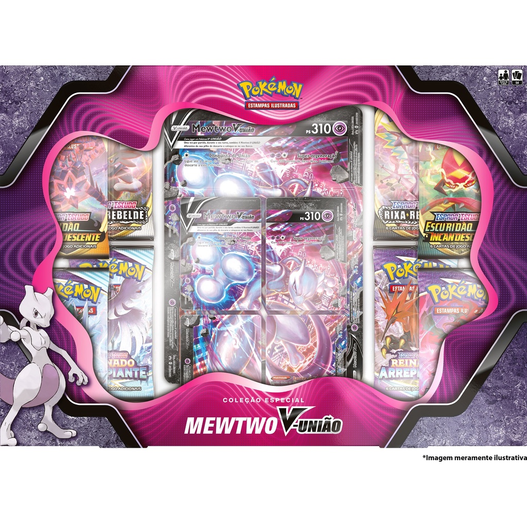 Box Pokémon Coleção Especial Mewtwo V-União - Pokémon TCG - Escorrega o ...