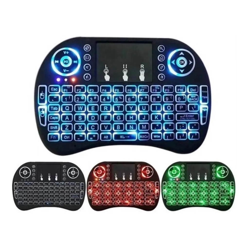 Mini Teclado Keyboard Sem Fio Wireless Iluminado Luz Led | Shopee Brasil