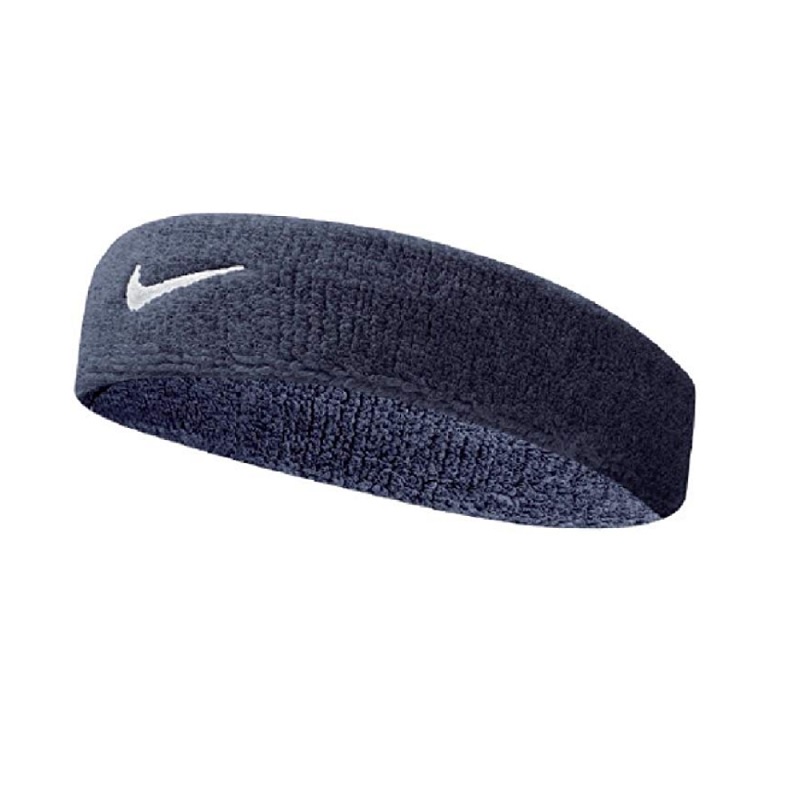 Testeira Nike Swoosh Headband - Azul Marinho | Shopee Brasil