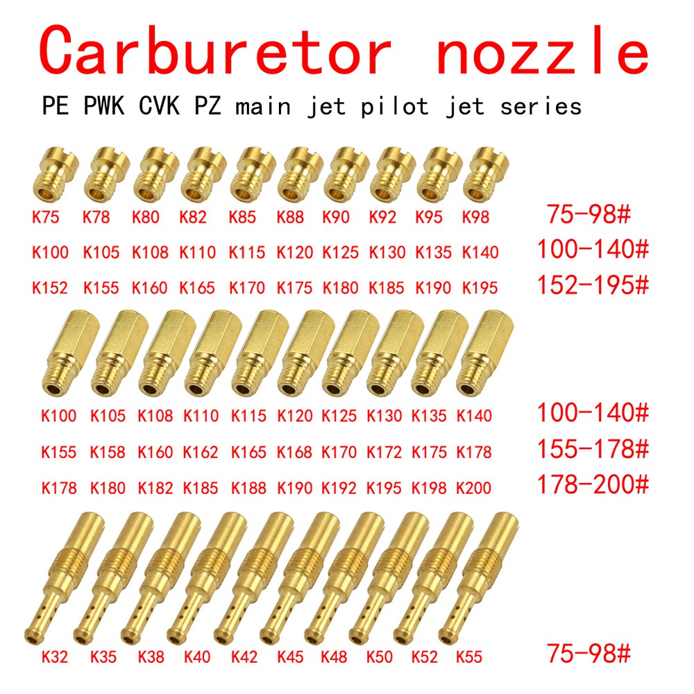 Mortorcycle Nozzle Jets 10pcs/20pcs series main jet Gicleur Gicle ...