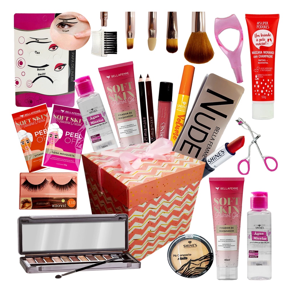 Kit de Maquiagem Completo 01 + Brinde | Shopee Brasil
