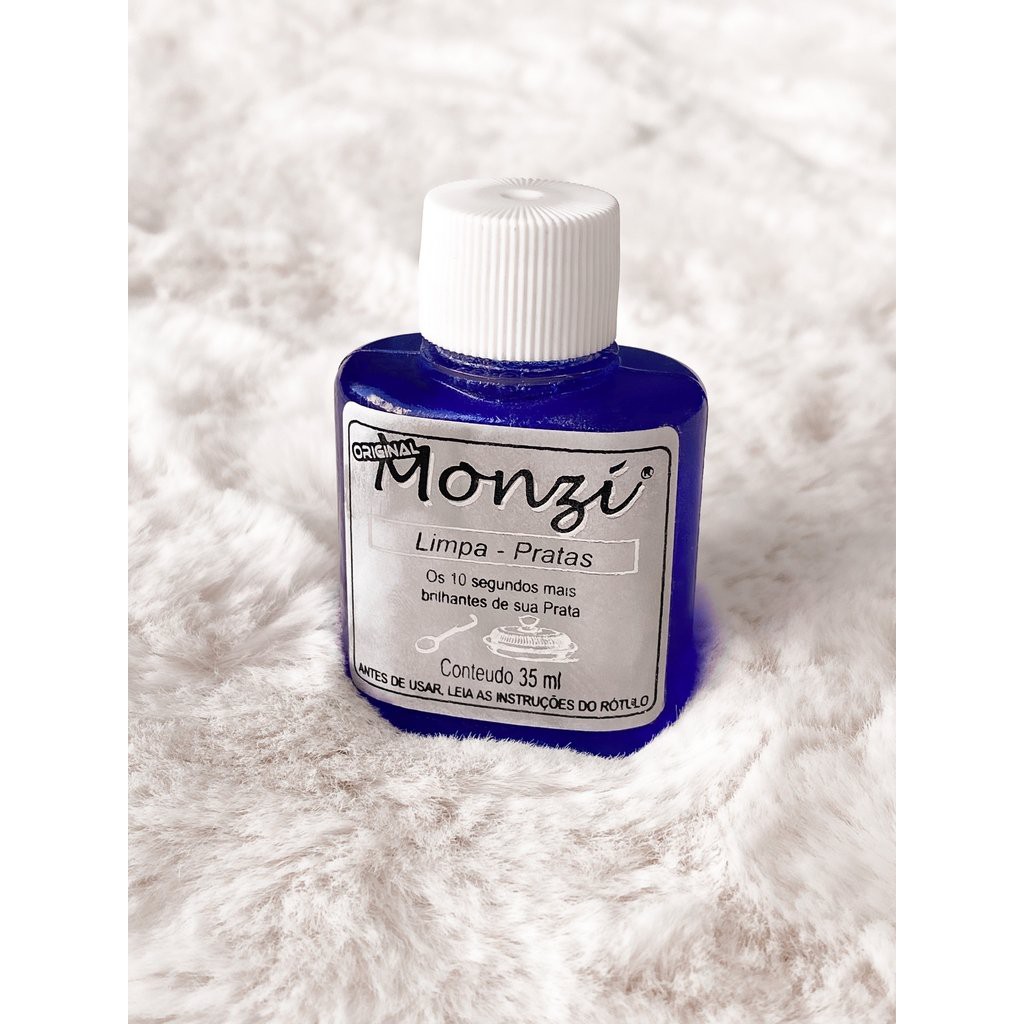 Limpa Prata Monzi 35 ml + Flanela Mágica | Shopee Brasil