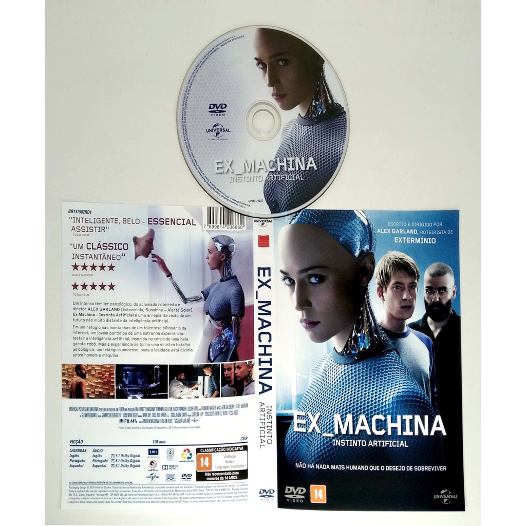 DVD - EX-MACHINA - INSTINTO ARTIFICIAL - ORIGINAL | Shopee Brasil