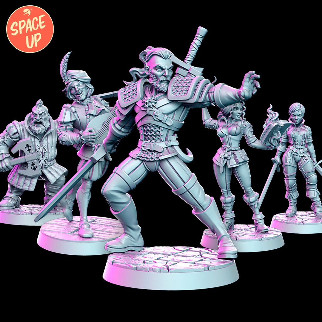 Miniaturas RPG The Witcher Geralt of Rivia Guerreiros e Criaturas ...