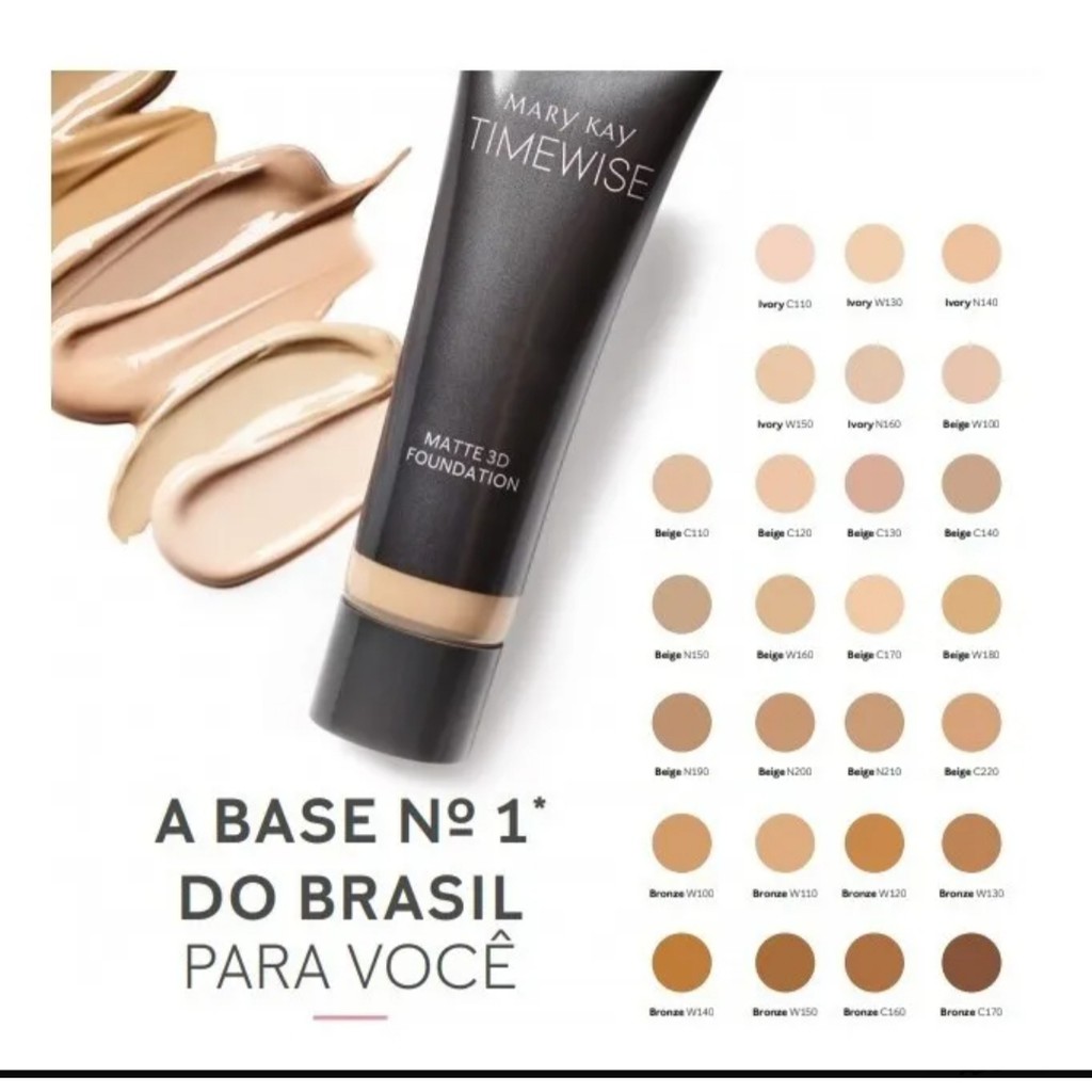 Base Mary Kay TimeWise 3D Acabamento Matte Para Pele Mista a Oleosa ...
