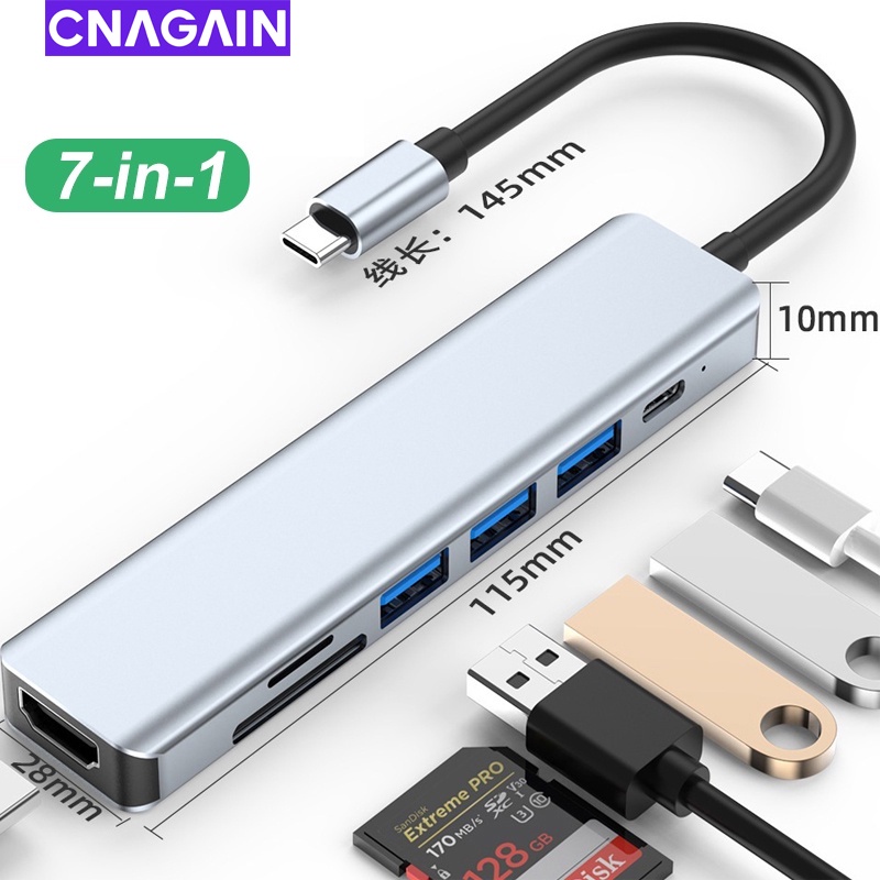 Hub USB C Tipo Splitter Para HDMI Thunderbolt 4K 3 Docking Station ...