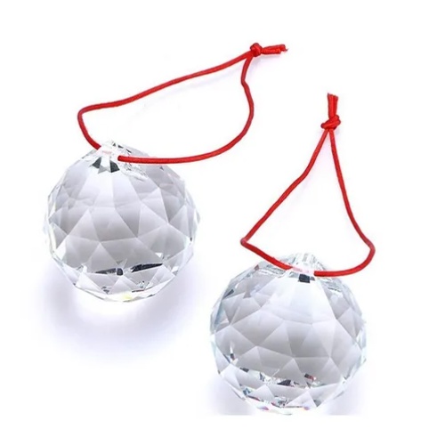 Kit Feng Shui 2 Bolas Esferas Multifacetada Cristal K9 40mm | Shopee Brasil