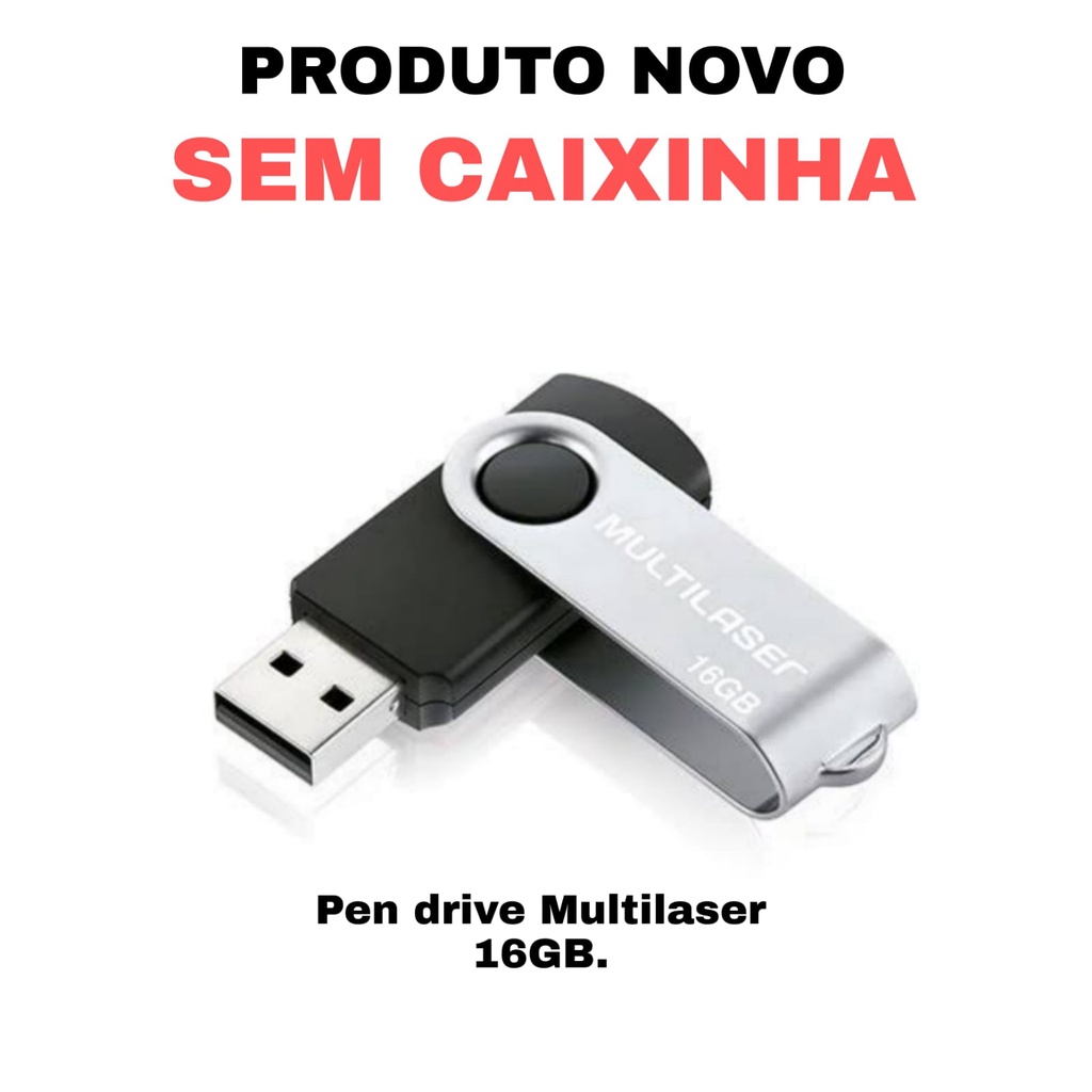 Pen drive 16gb Multilaser Twist PD588 Original ( Sem Caixinha) | Shopee ...