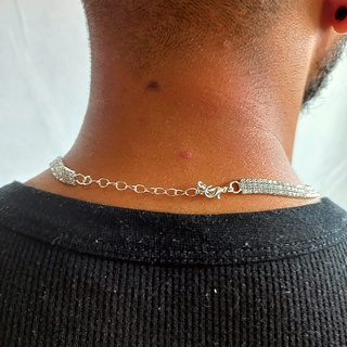 Colar Gargantilha Estilo Neymar Cravejado ice Masculino Feminino ...