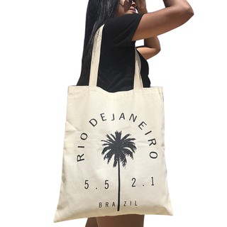 Bolsa Feminina Sacola Ecobag Rio de Janeiro Coqueiro | Shopee Brasil