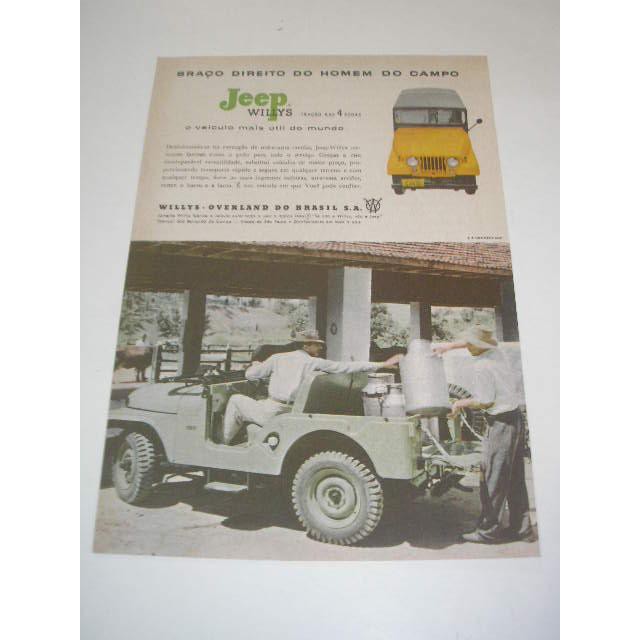 L 290/ Pbmk640 Propaganda Antiga Willys Overland Jeep 1958 | Shopee Brasil