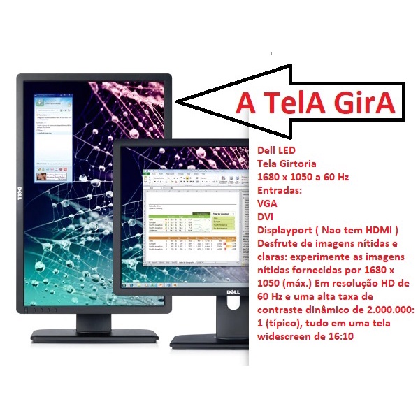 Monitor Profissional DELL 22 Polegadas ( Semi Novo ) | Shopee Brasil