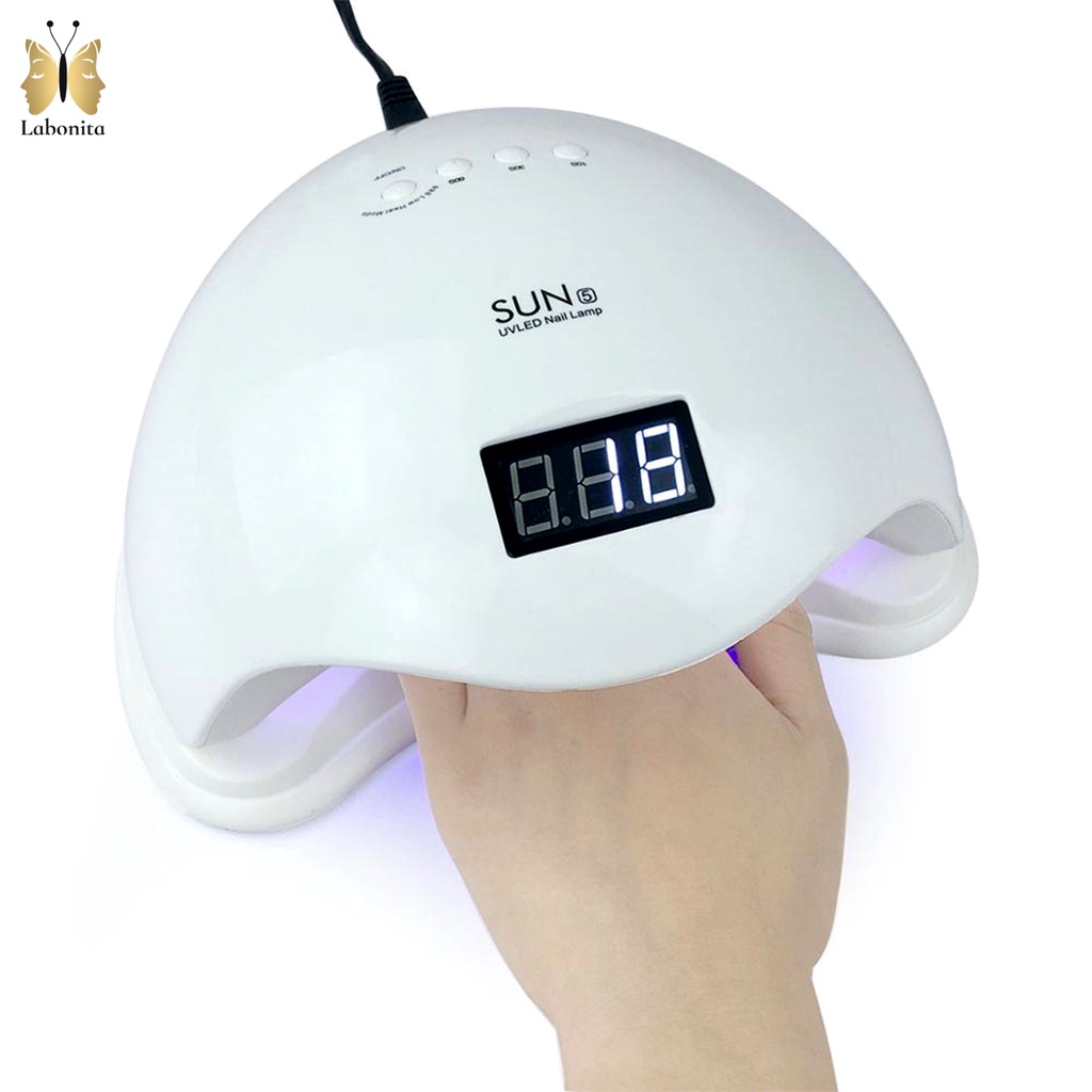 Cabine Sun 5 Led/UV Digital 48w Bivolt Sun 24 Leds Unhas Gel Acrígel Profissional - Escorrega o ...