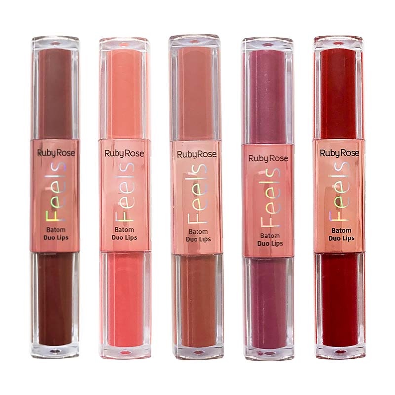 Kit Batom Ruby Rose Matte 2 em 1 Pro HD Com 12 unidades | Shopee Brasil