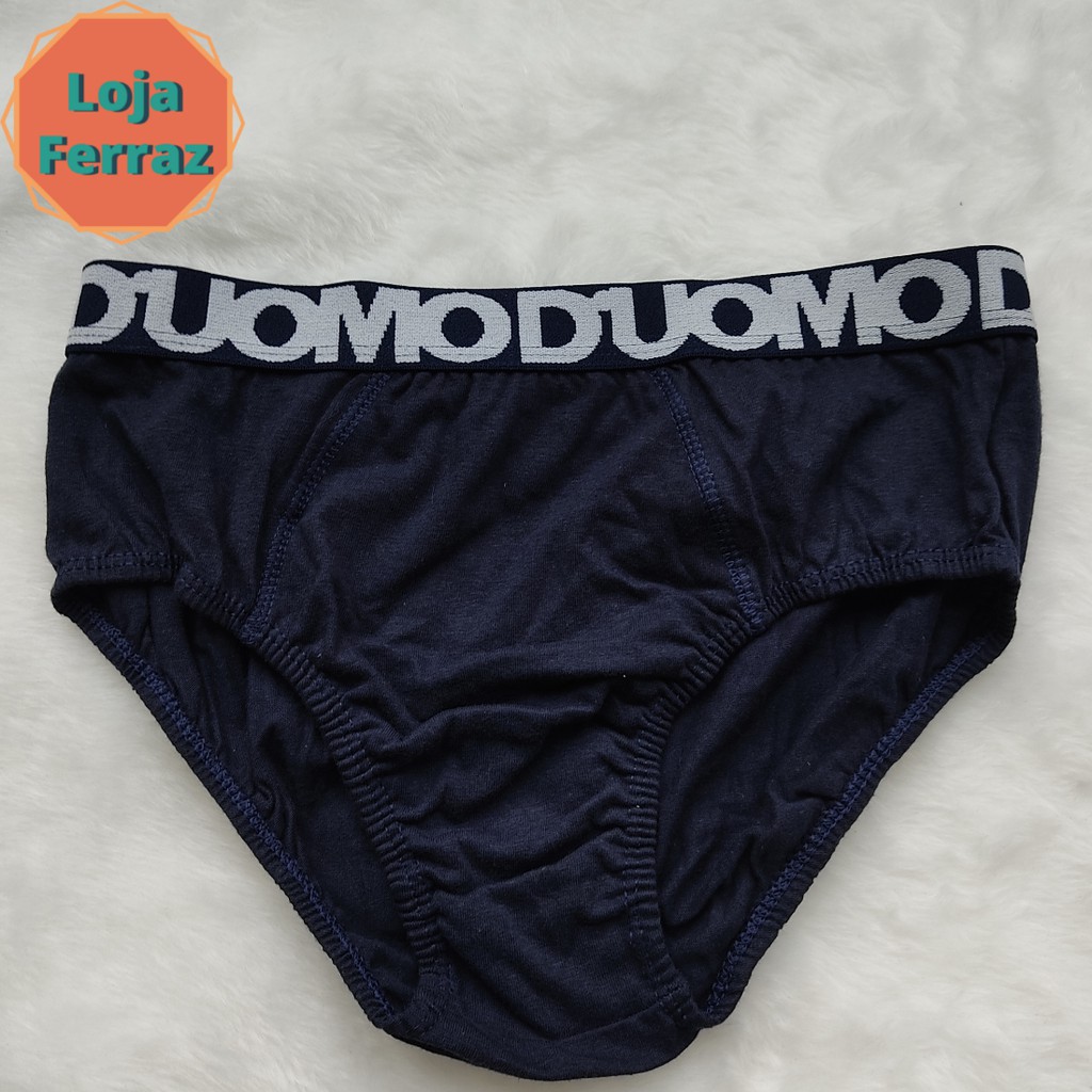 Cueca Slip Duomo Azul Marinho Tamanho: M. | Shopee Brasil