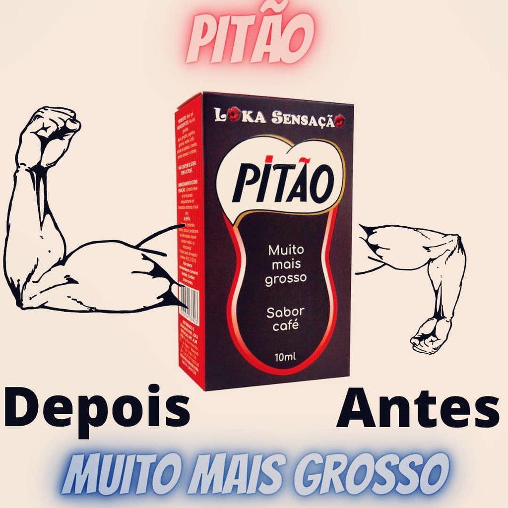 Pitão Muito Mais Grosso Gel Estimulante Café 10ml Loka Sensação ...
