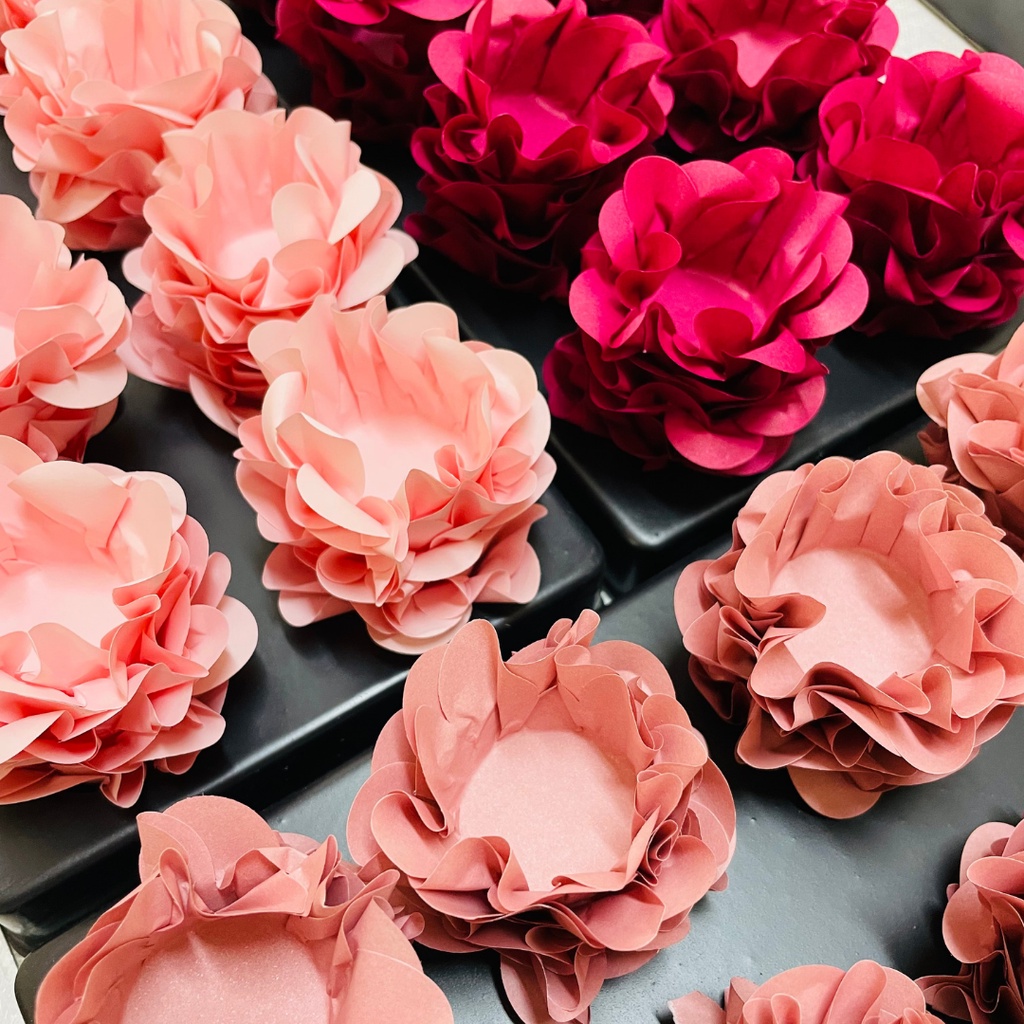 80 Forminhas p/ Doces Finos Flor Casamento Docinhos Mesa - Escorrega o ...