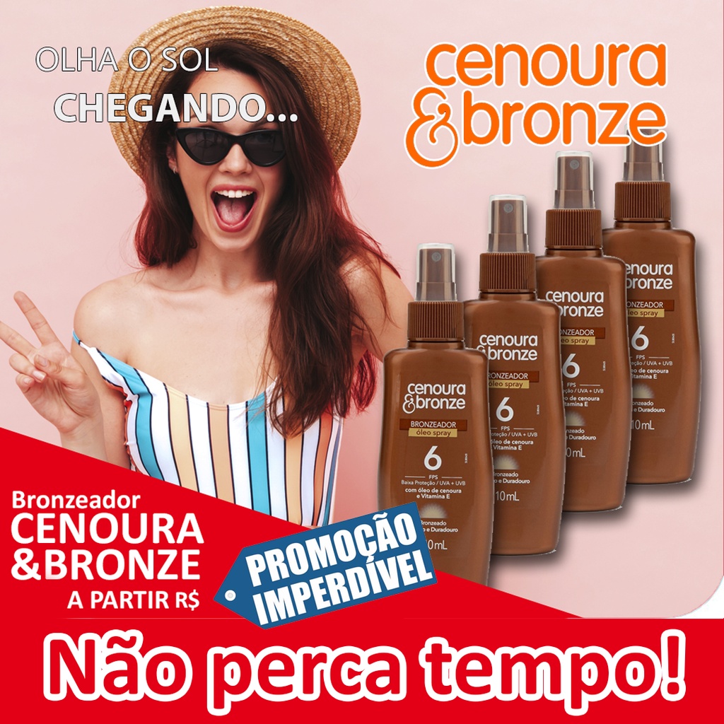 Bronzeador Cenoura e Bronze FPS6 110ml | Shopee Brasil