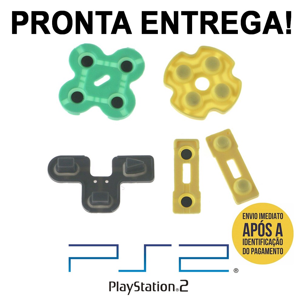 Kit Borrachas Condutivas Controle Ps2 Originais Playstation 2 Novas ...