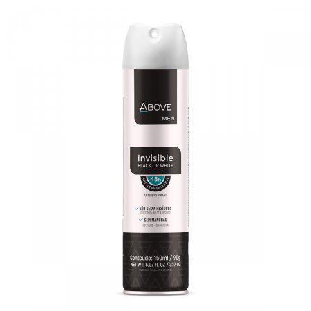 Desodorante Above Aerosol Masculino Invisible - 150 Ml | Shopee Brasil