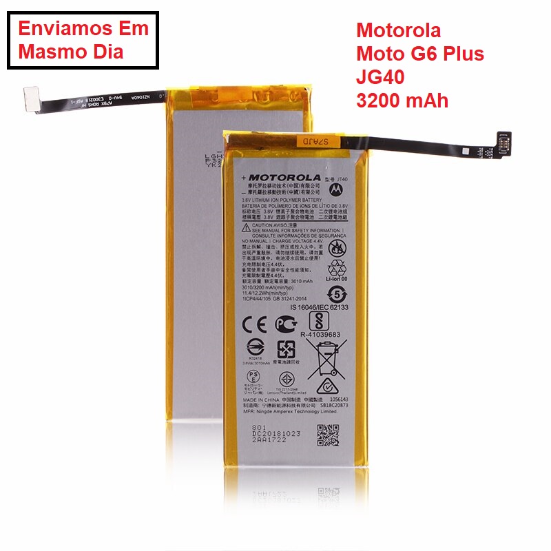 BATERIA Motorola Moto G6 Plus / XT1926 / JT40 3200 Mah PRONTO ENTREGA ...
