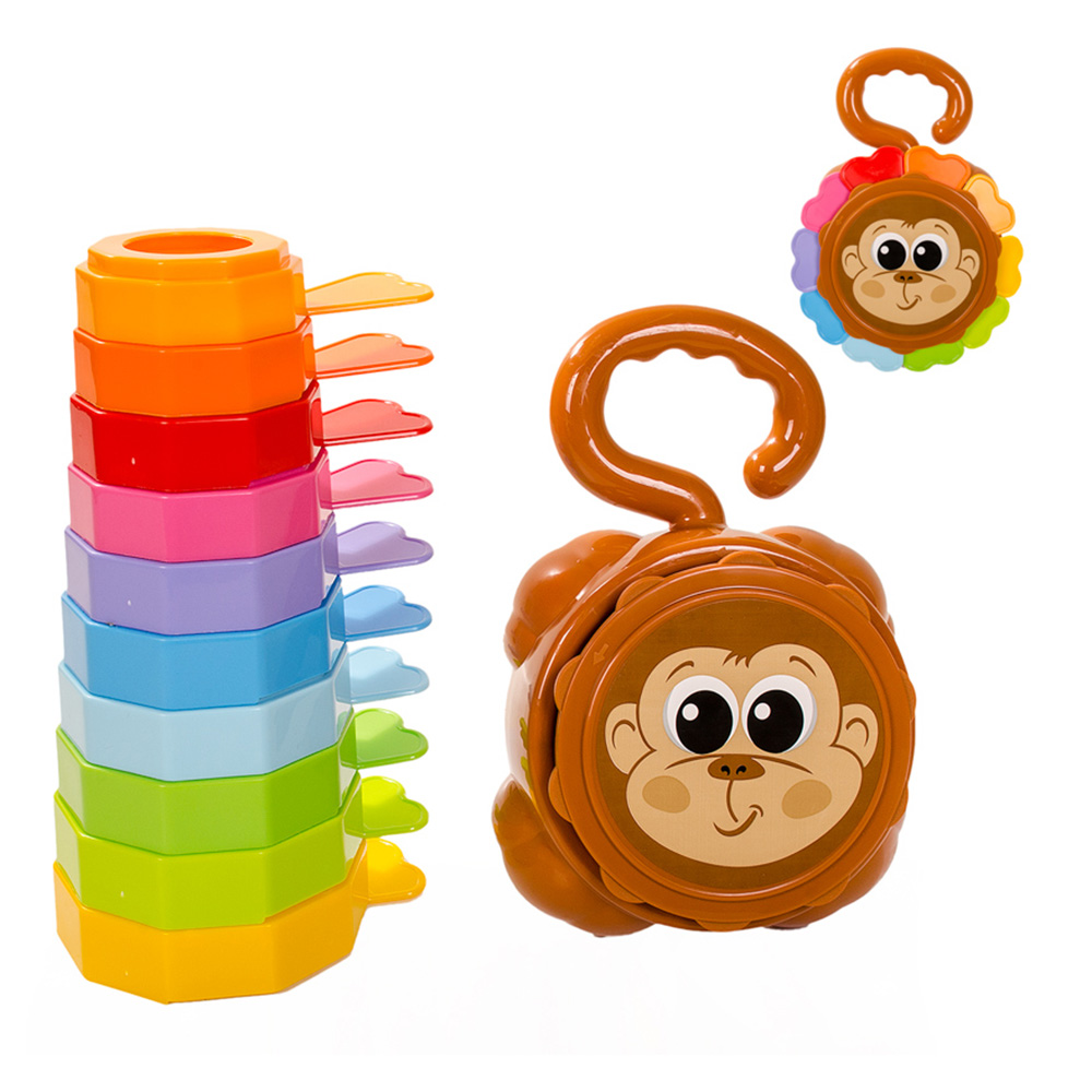 Empilha Baby Macaco Brinquedo De Montar Educativo P/ Criança | Shopee ...