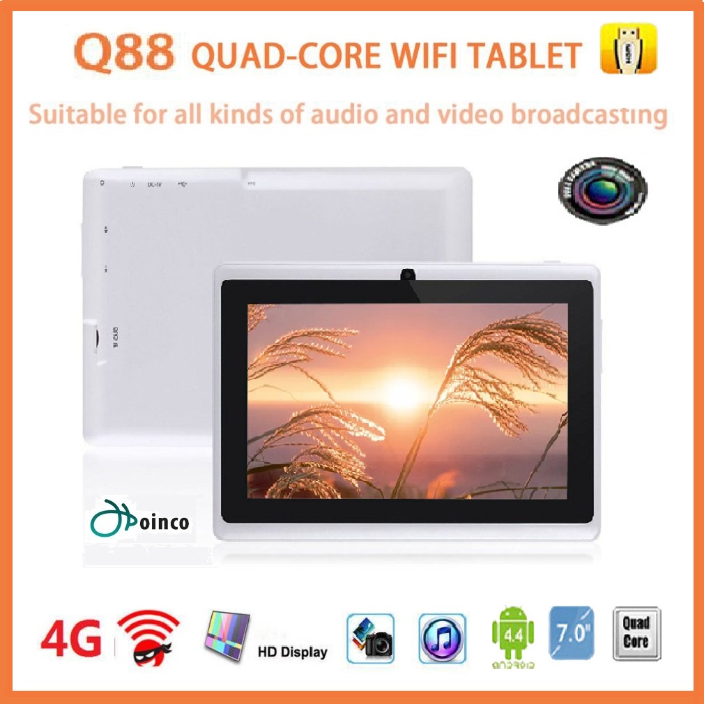Tablet WIFI De 7 Polegadas Computador Quad Core 1GB + 8GB Personalizado ...
