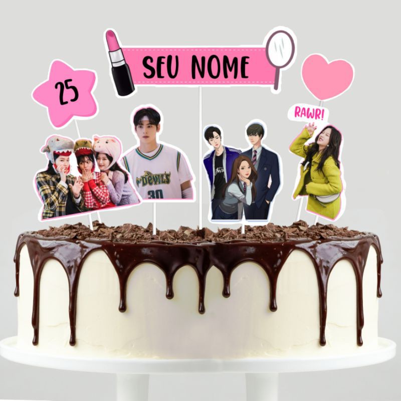 Topo de Bolo Dorama | Shopee Brasil