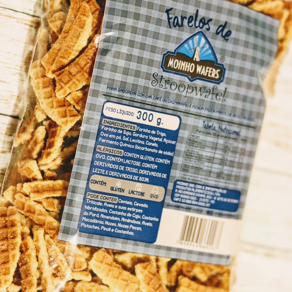 5 Pacotes Farelo de Stroopwafel Moinho Wafers - cada pacote 300 gramas ... 5 Pacotes Farelo de Stroopwafel Moinho Wafers - cada pacote 300 gramas ...