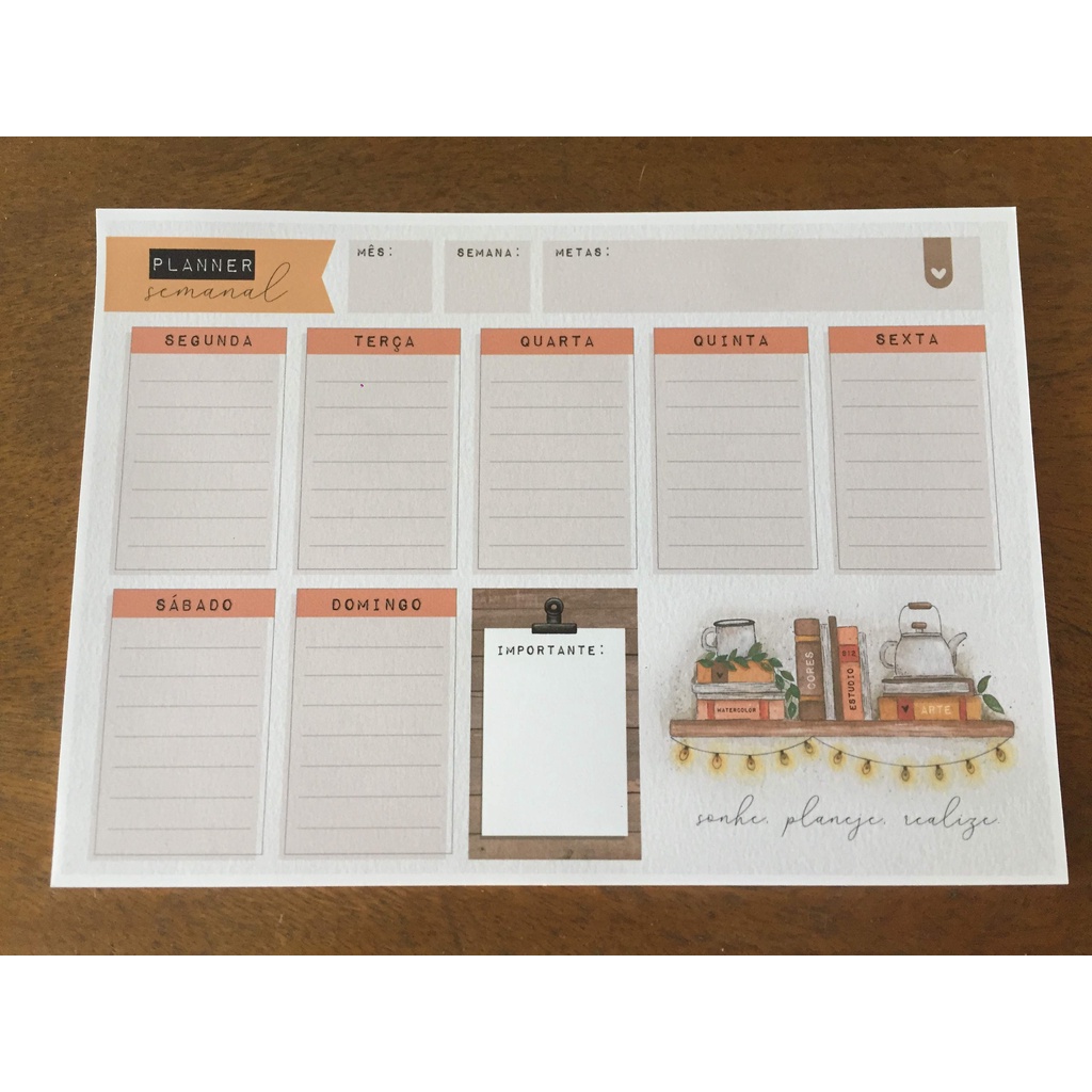 Planner Semanal | Shopee Brasil