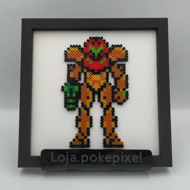 Quadro Samus - Super Metroid (14x14cm) Pixel Art | Shopee Brasil