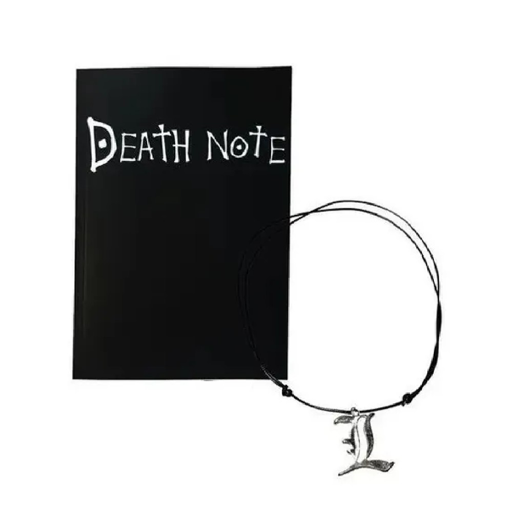 Caderno Death Note Kira Ryuk Anime Livro Morte Black E Colar | BeeCost