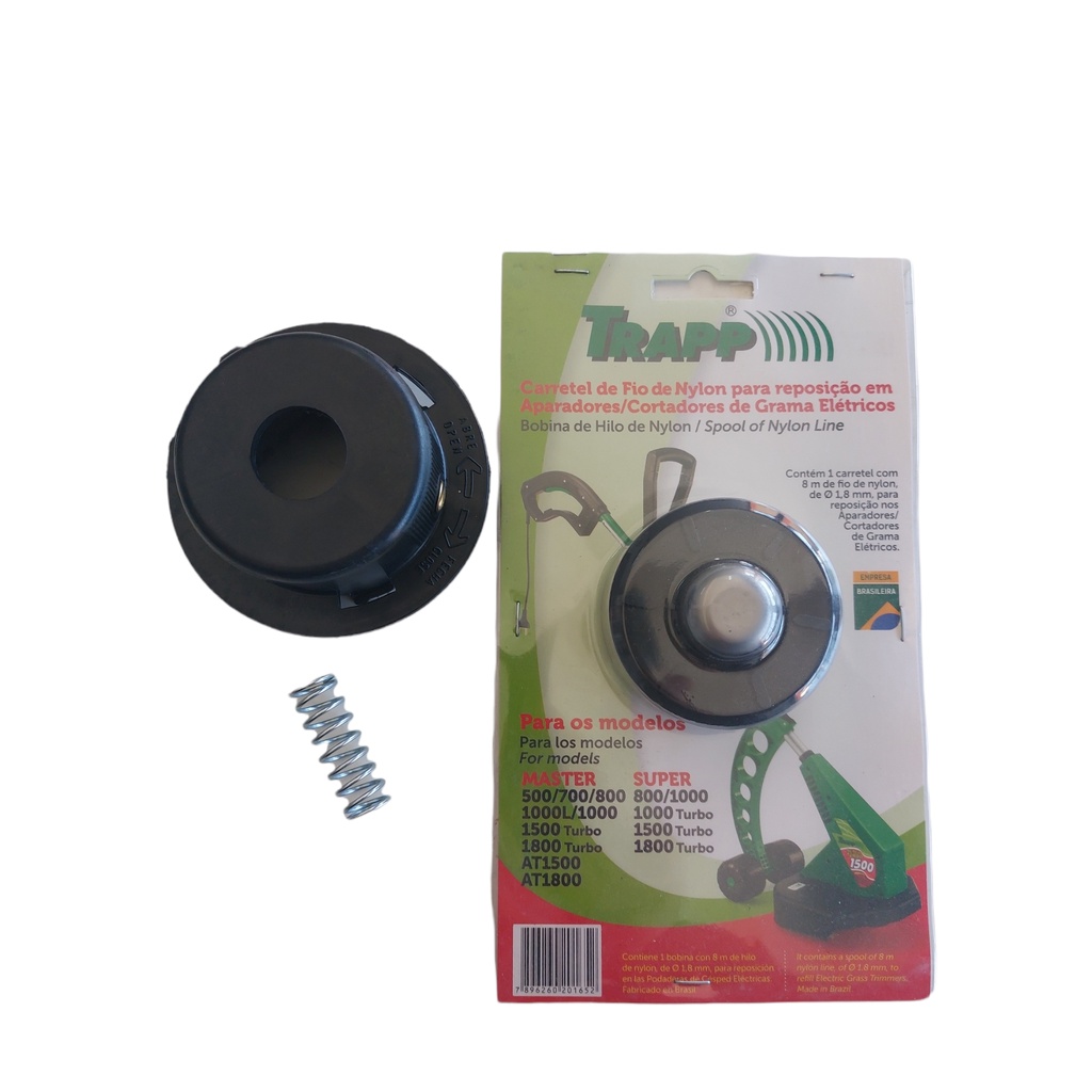 Kit Carretel Tampa E Mola Aparador De Grama Trapp Master E Super 800/ ...