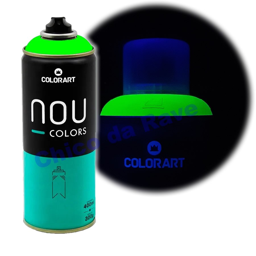 Tinta Spray Verde Luminoso 400ml Fluorescente Neon Nou Colors Grafite ...